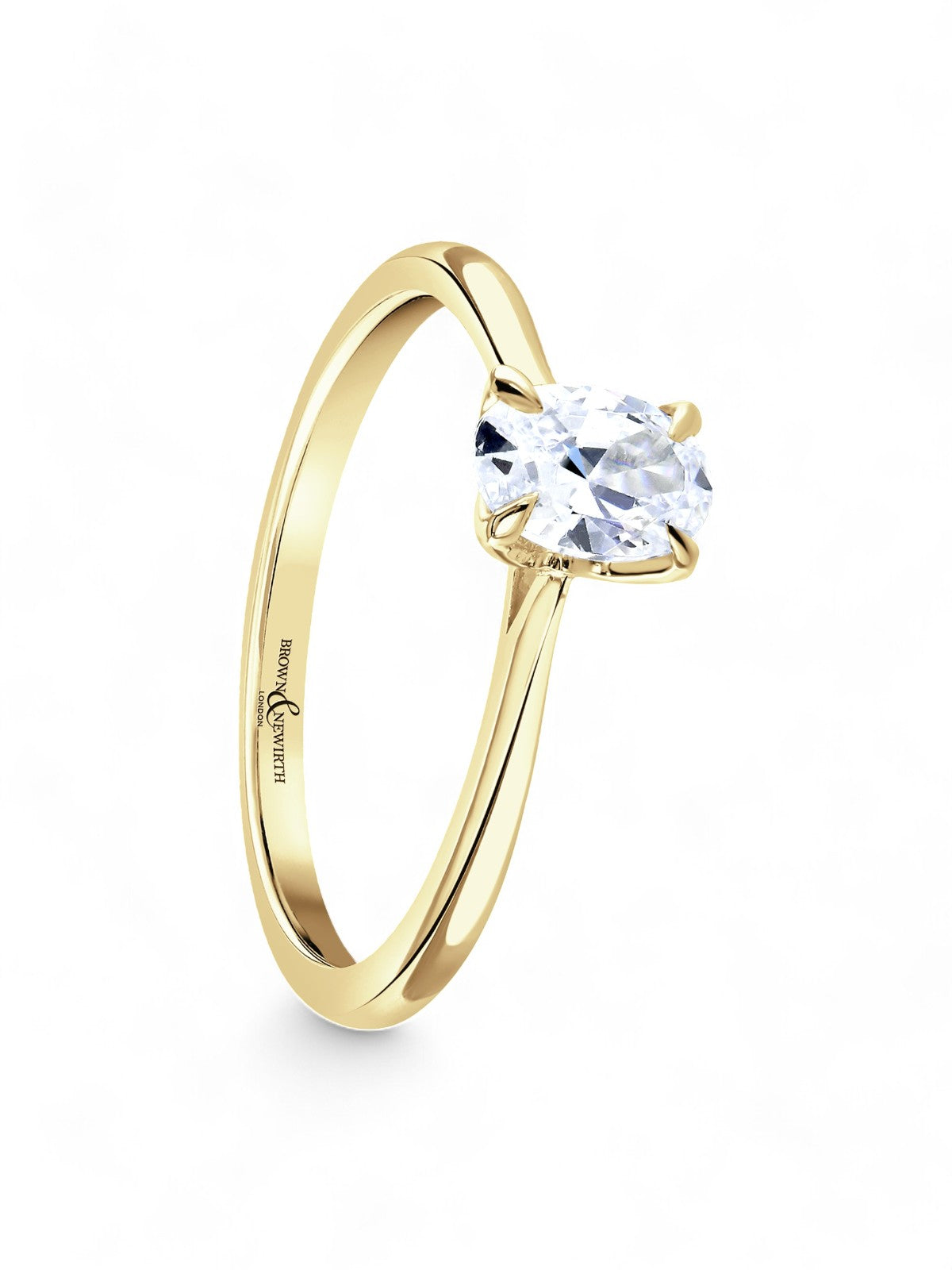 Brown & Newirth Iris 0.50ct Oval Cut Certificated Diamond Solitaire ...