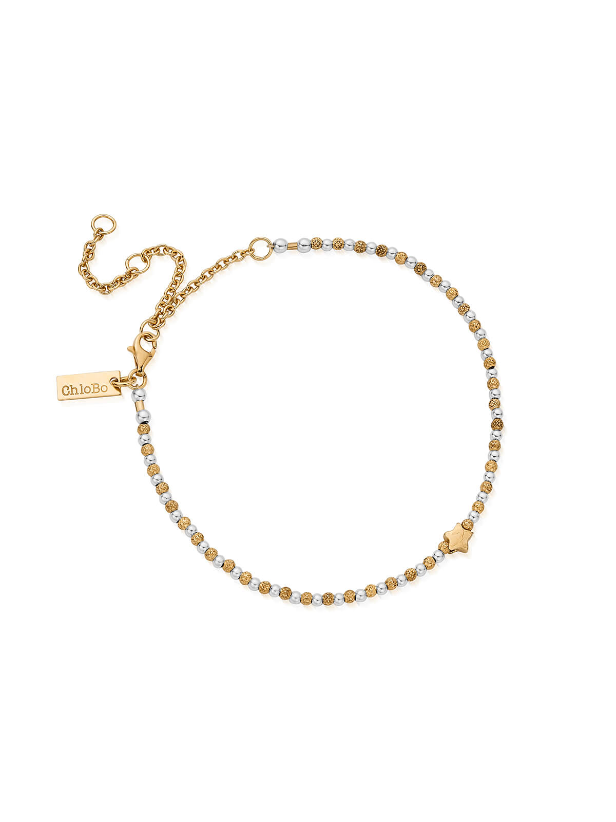 ChloBo Inset Star Silver & Gold Anklet GMANSTAR - Brufords – Brufords ...